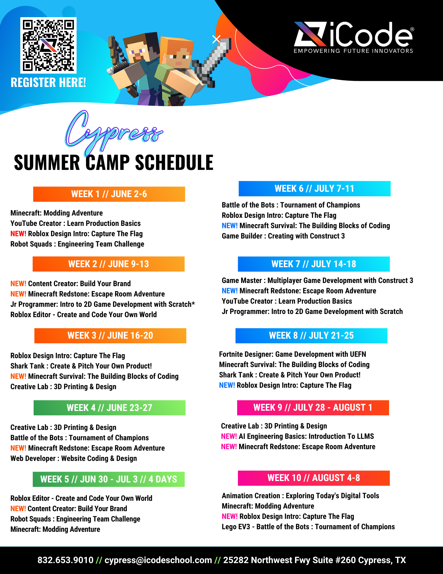16 Exciting Summer Camps in Cypress – STEM & Coding Edition (2025) - iCode Cypress